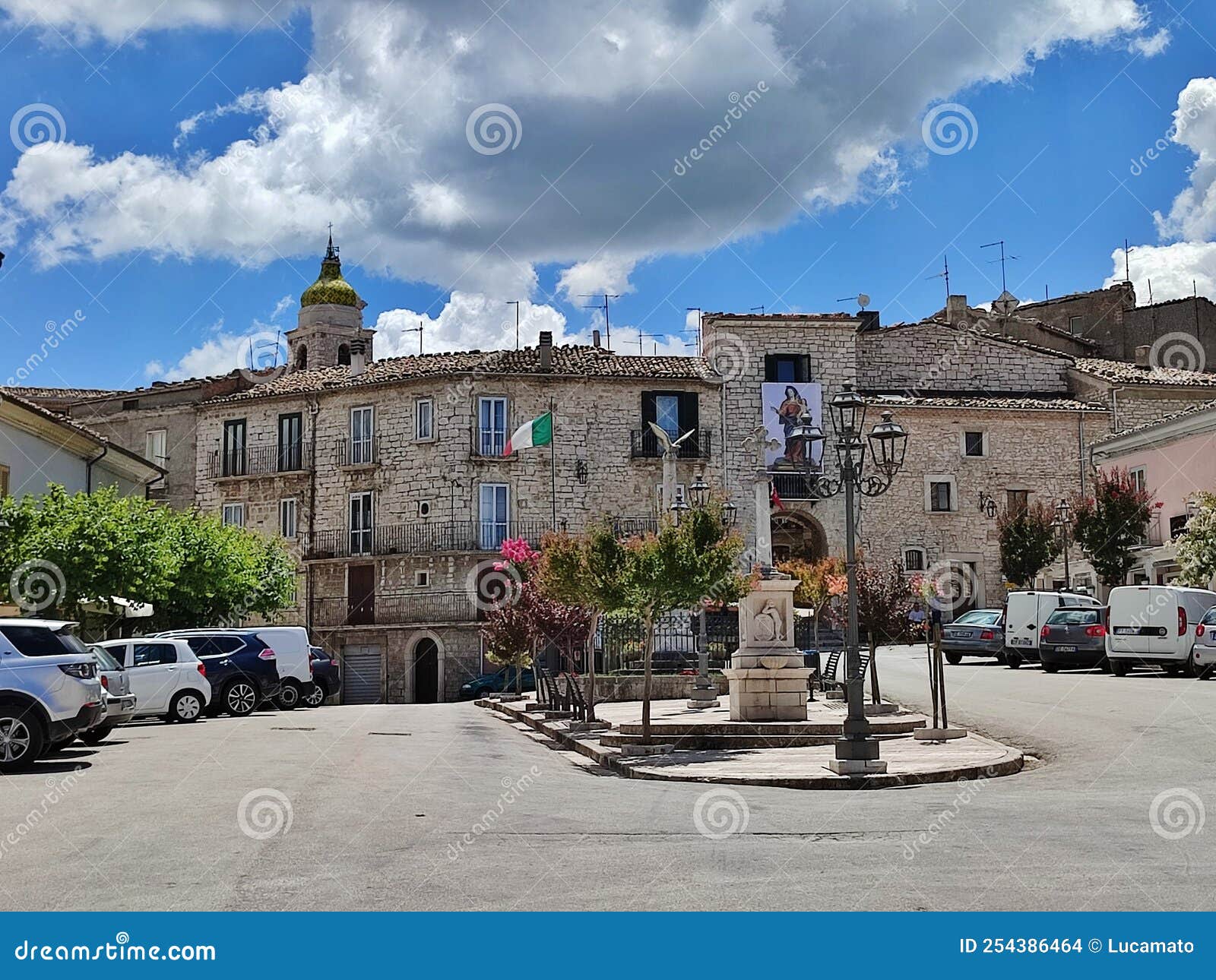 Oratino - Piazza Giordano editorial stock image. Image of church ...
