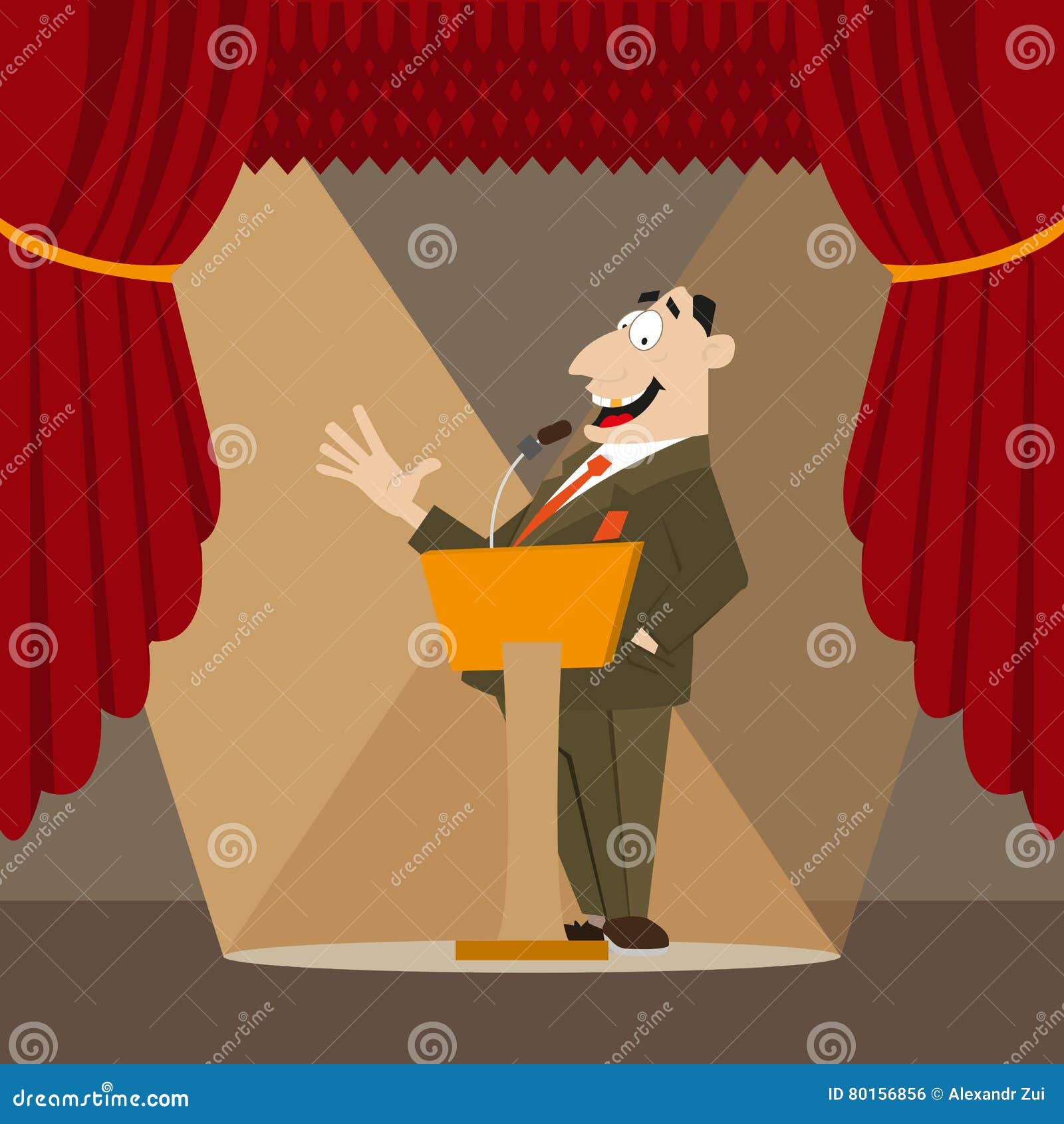 Orator made a speech stock vector. Illustration of conference - 80156856