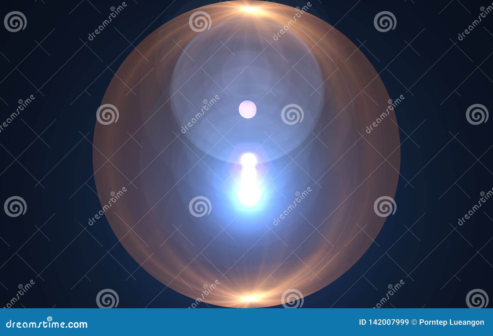 Orb Light Flare.Abstract Sun Burst with Digital Lens Flare Background ...
