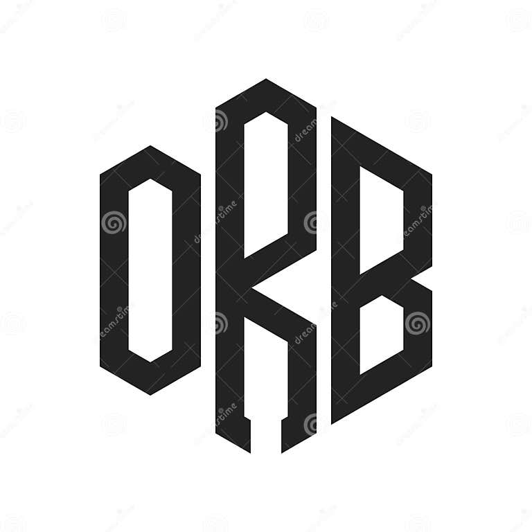 ORB Logo Design. Initial Letter ORB Monogram Logo Using Hexagon Shape ...