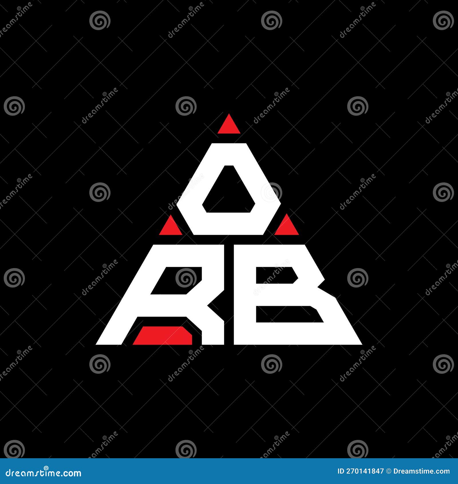 ORB Triangle Letter Logo Design with Triangle Shape. ORB Triangle Logo ...