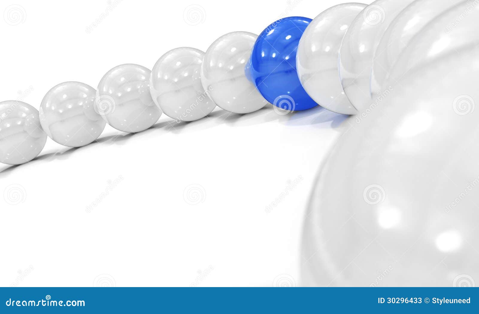 Orbe Azul Entre Los Orbes Blancos Imagen de archivo - Imagen de azul ...