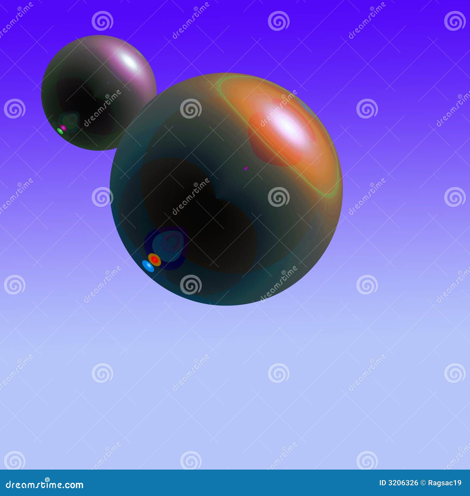 Orbes stock de ilustración. Ilustración de rojo, superficie - 3206326