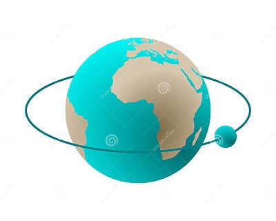 Orbit stock vector. Illustration of moon, globe, satellite - 9717331