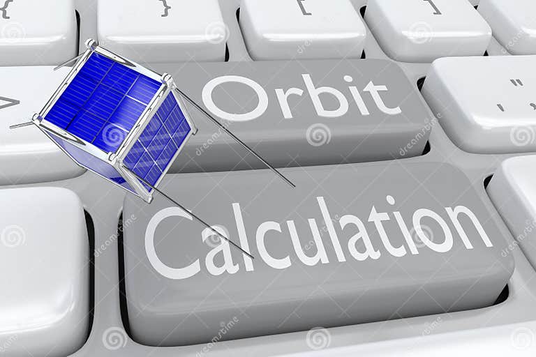 Orbit Calculation concept stock illustration. Illustration of education ...