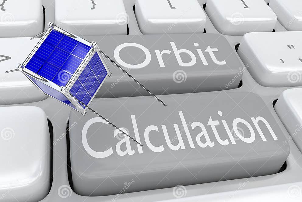 Orbit Calculation concept stock illustration. Illustration of education ...
