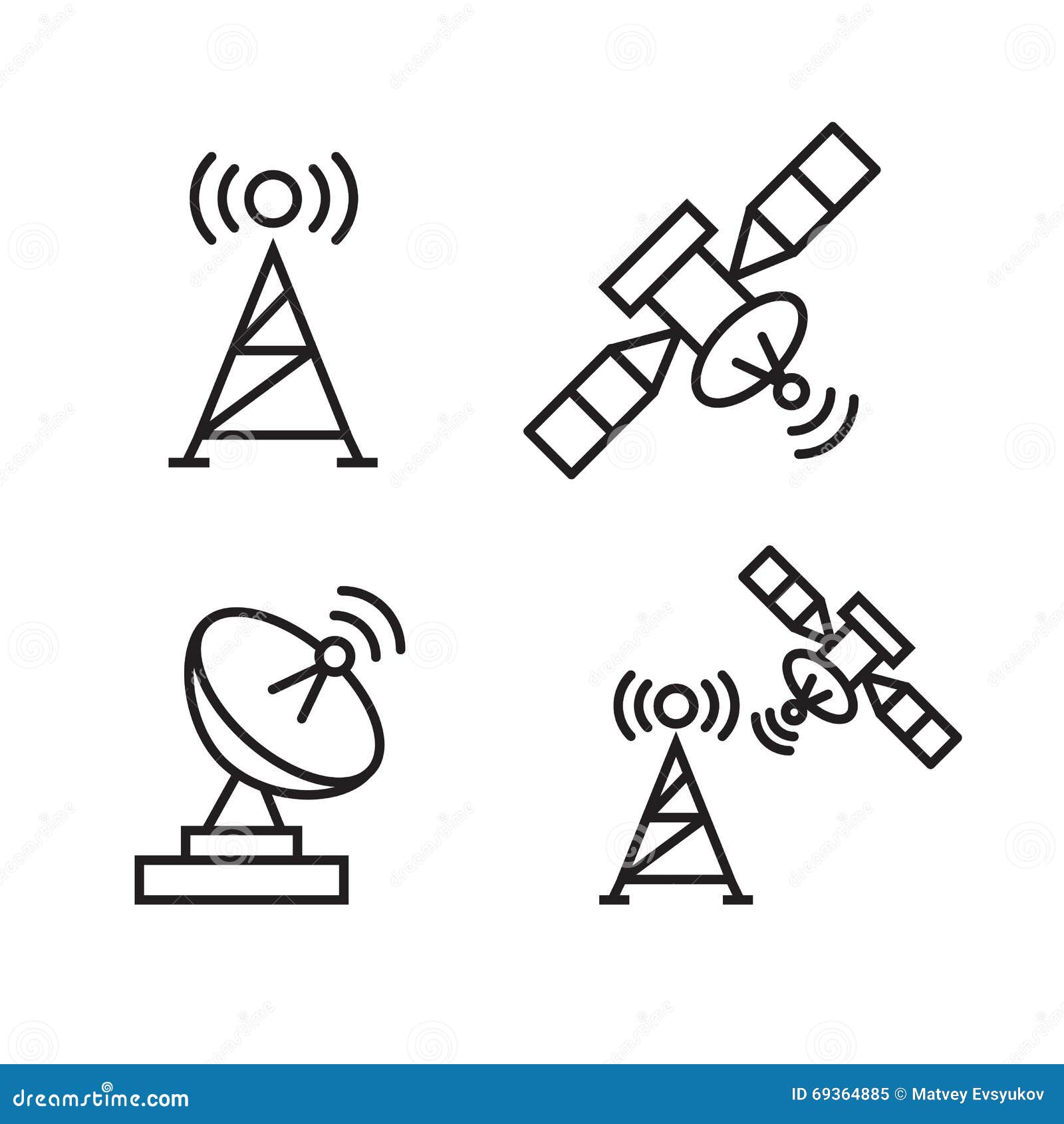 Orbit Communication Satellite Stock Illustration - Illustration of ...