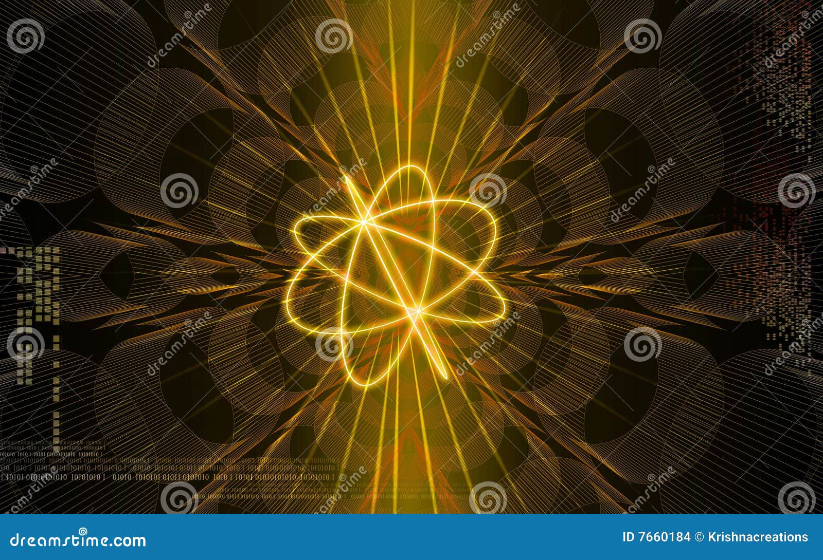 Orbit in digital colours stock illustration. Illustration of motion ...