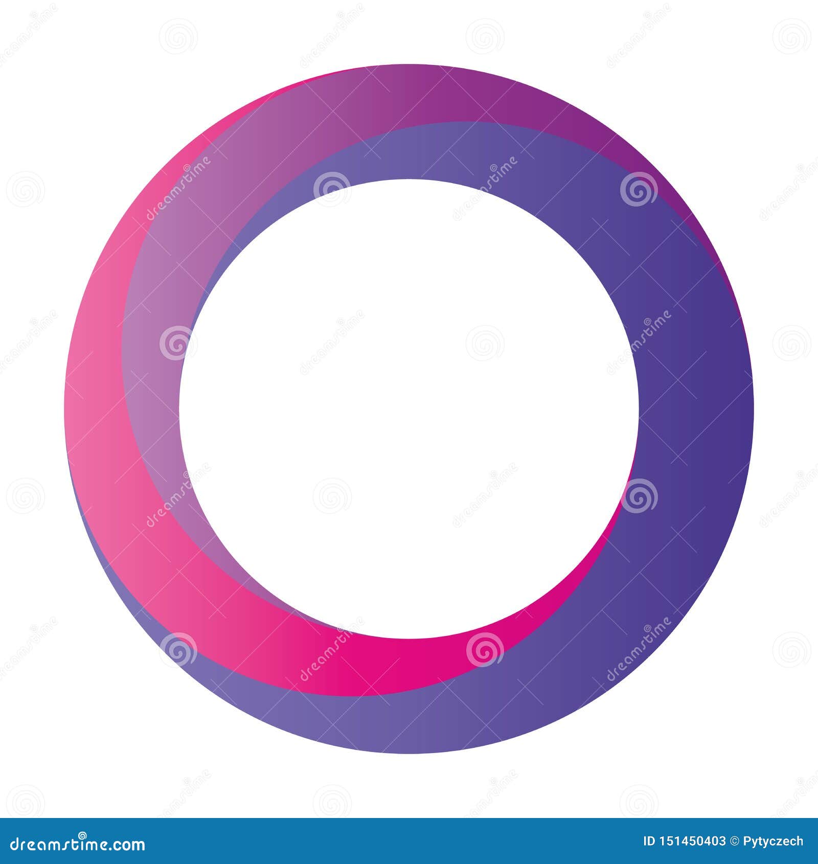 Orbit Icon. Rounded Vector Ring Designed with Blended Gradients in Pink ...