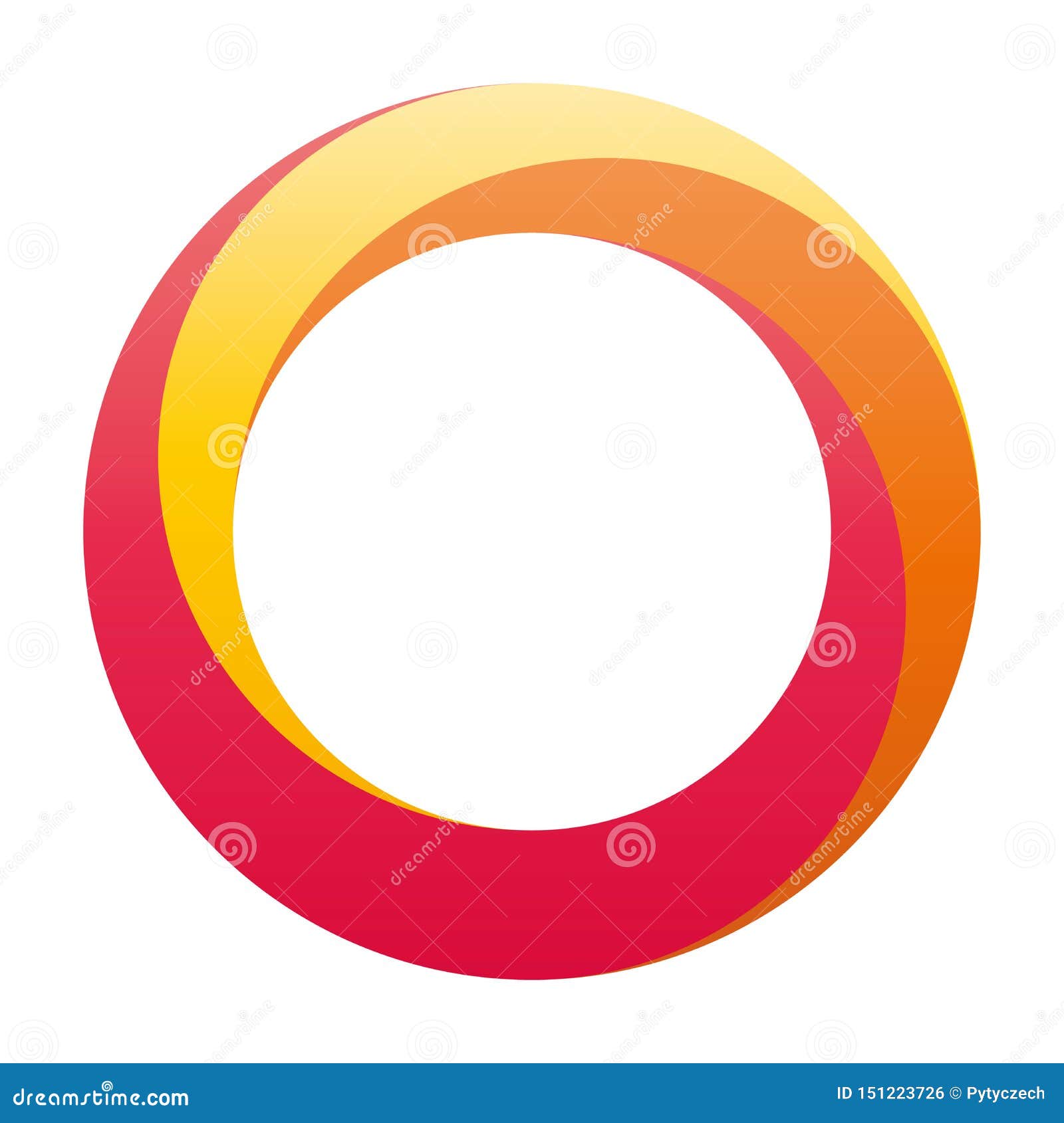 Orbit Icon. Rounded Vector Ring Designed with Blended Gradients in Red ...