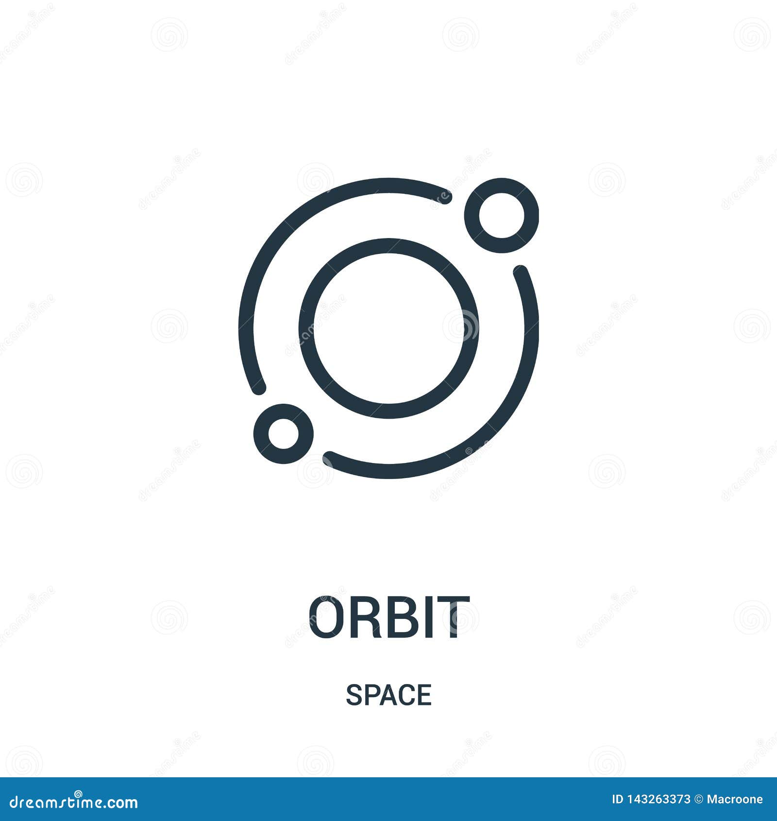 Orbit Icon Vector from Space Collection. Thin Line Orbit Outline Icon ...