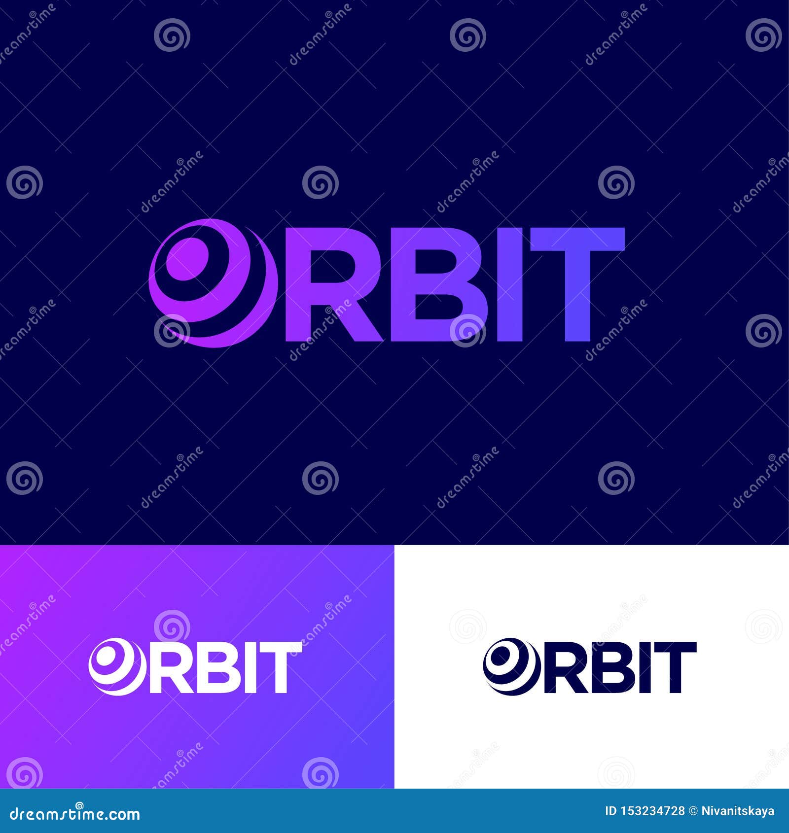 Orbit Logo. Types And Letter And O Like A Planet Or Sphere. Abstract ...