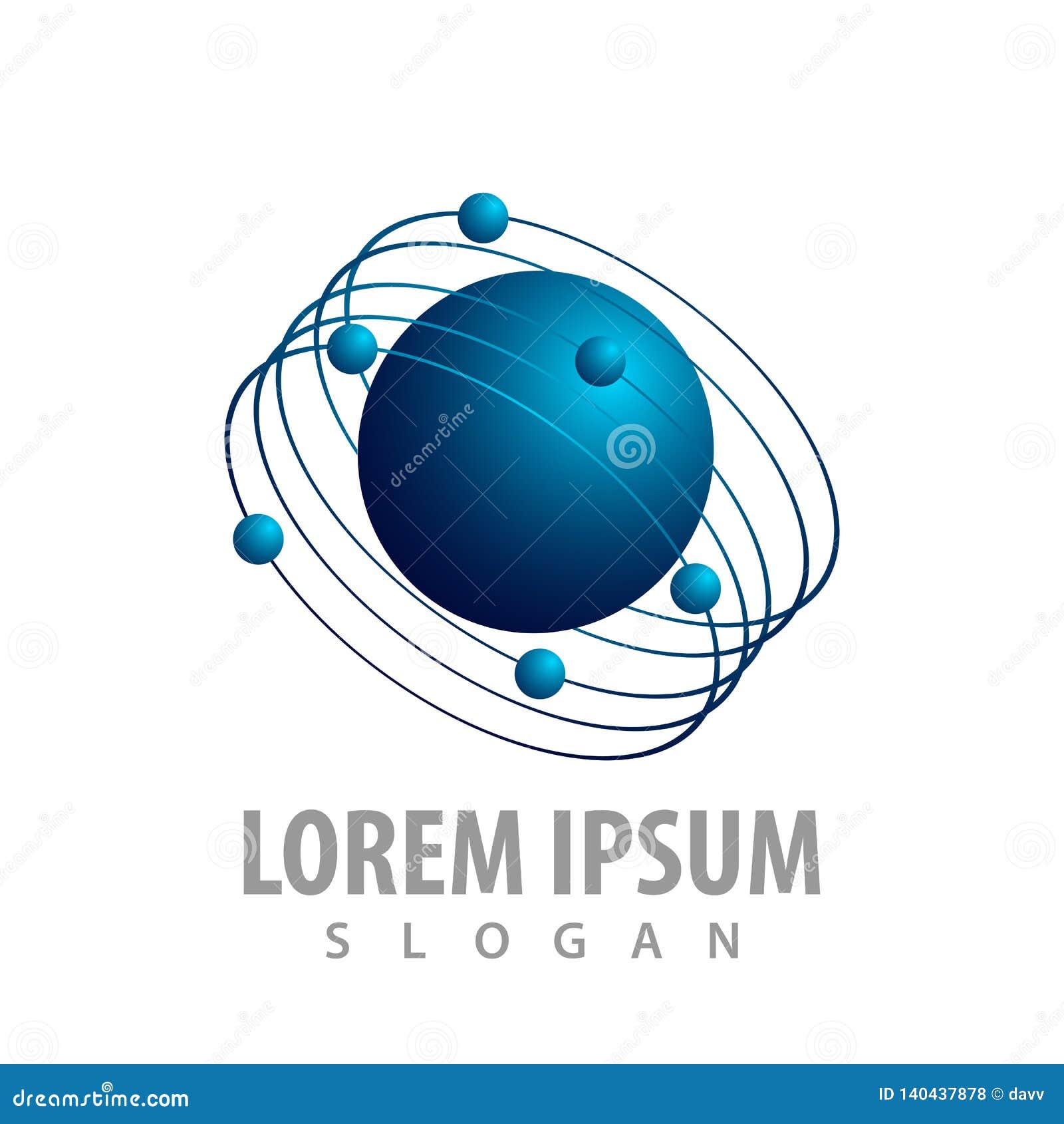 Orbit Planet Logo Concept Design. Symbol Graphic Template Element ...