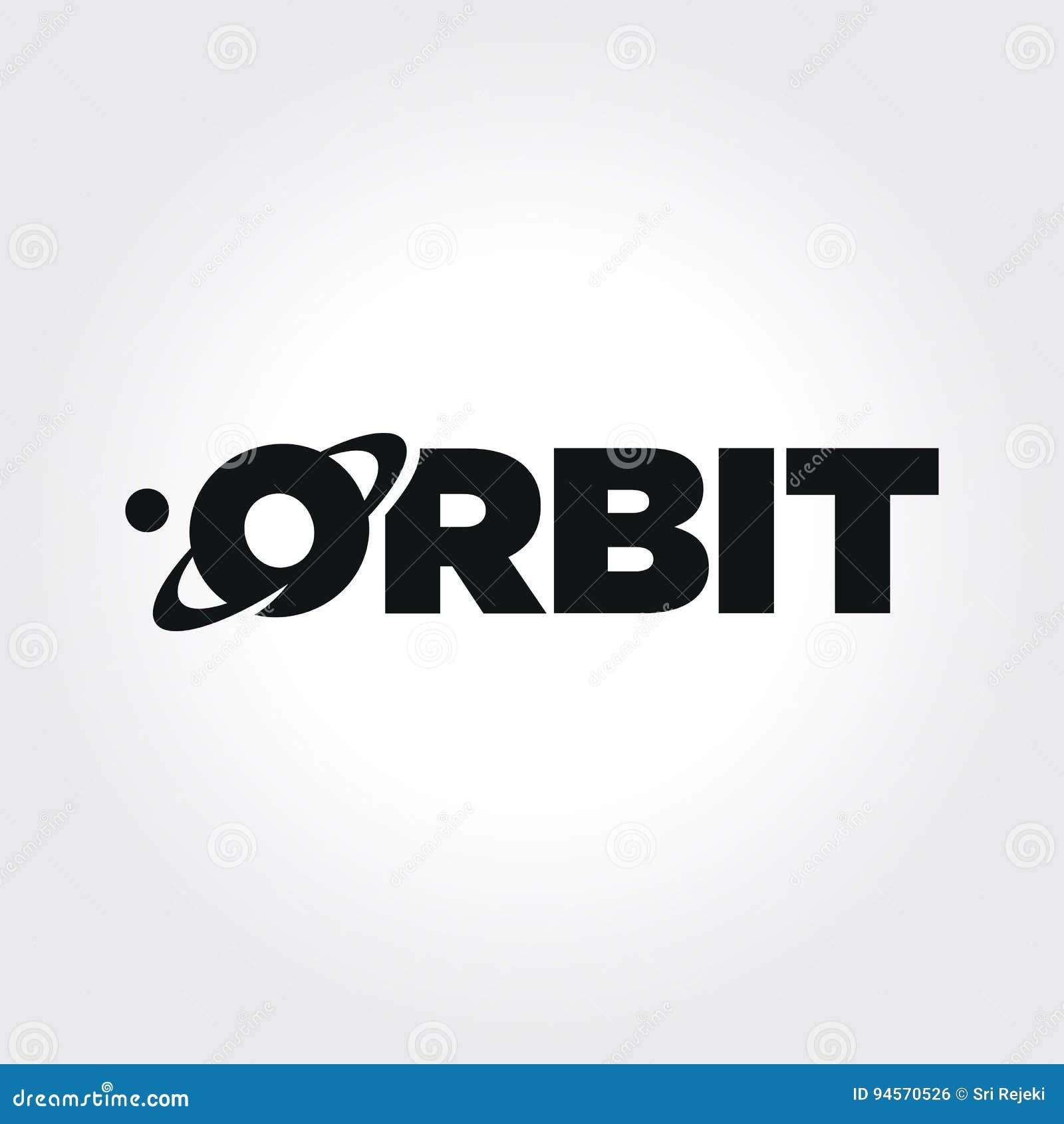 Orbit Typography Symbol Illustration Stock Vector - Illustration of ...