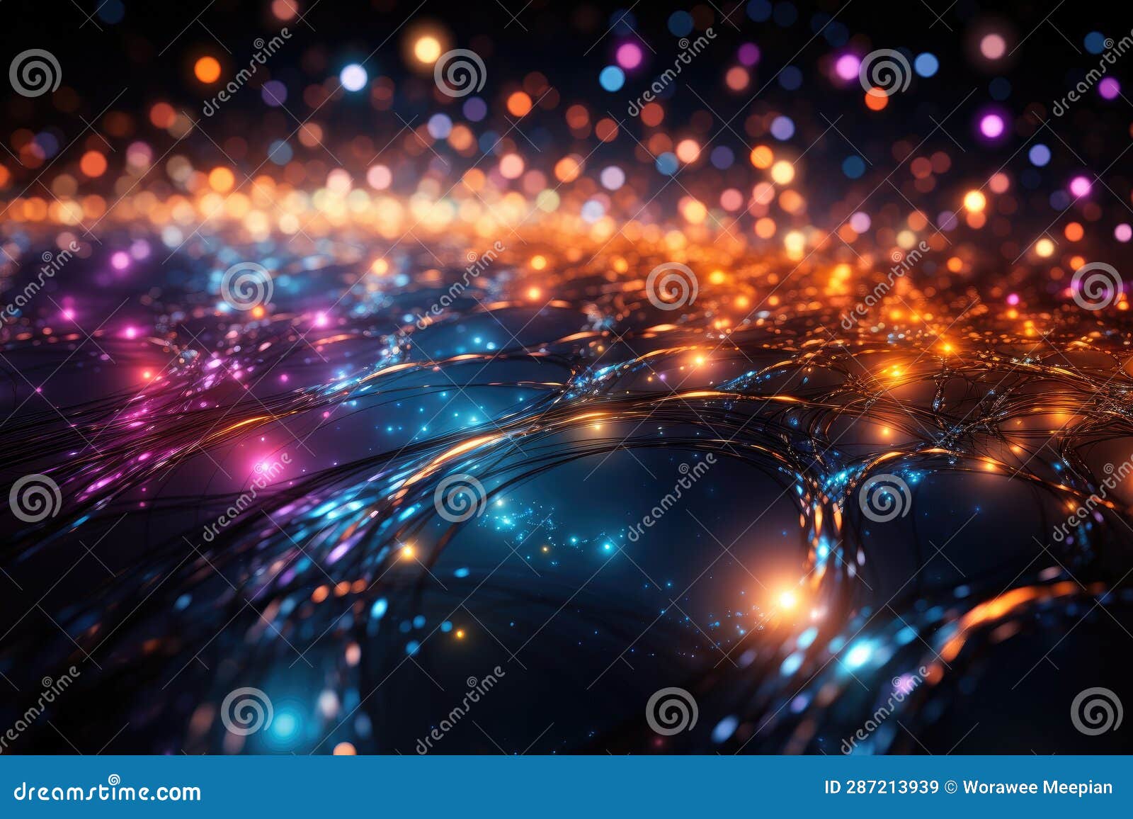 Orbit of Universe Colourful Abstract Background. Generative AI Stock ...