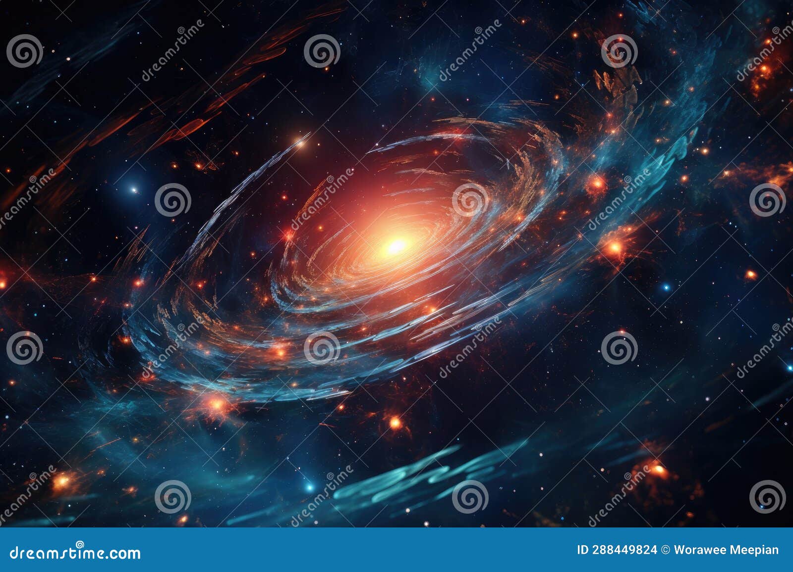 Orbit of Universe Colourful Abstract Background. Generative AI Stock ...