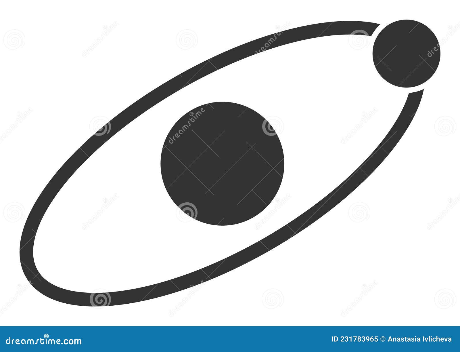 Orbit - Vector Icon Illustration Stock Vector - Illustration of vector ...