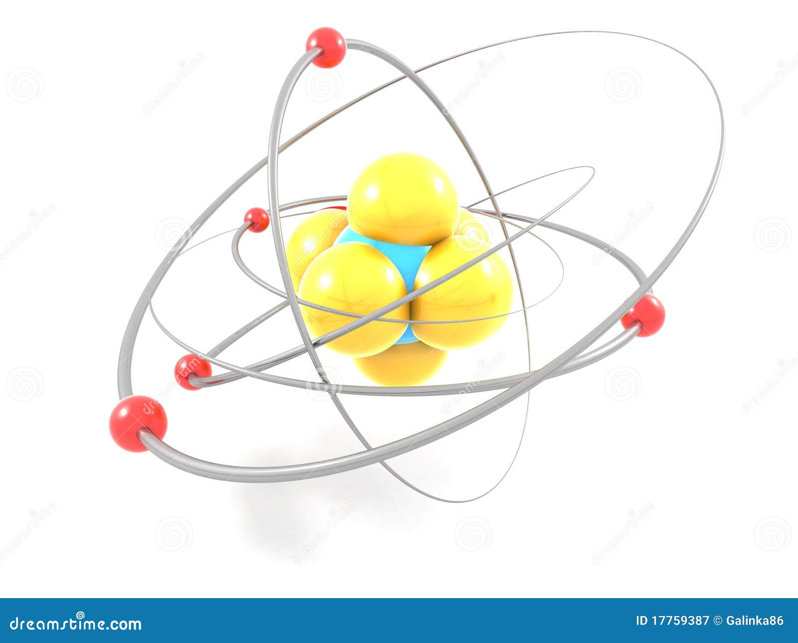 Orbitaal model van atoom stock illustratie. Illustration of ellips ...