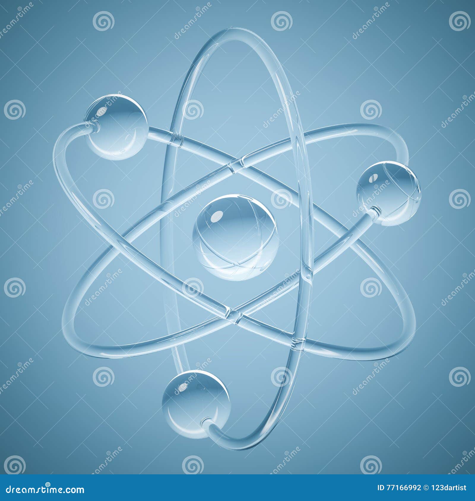 Orbitaal Model Van Atoom - Fysica 3D Illustratie Stock Illustratie ...