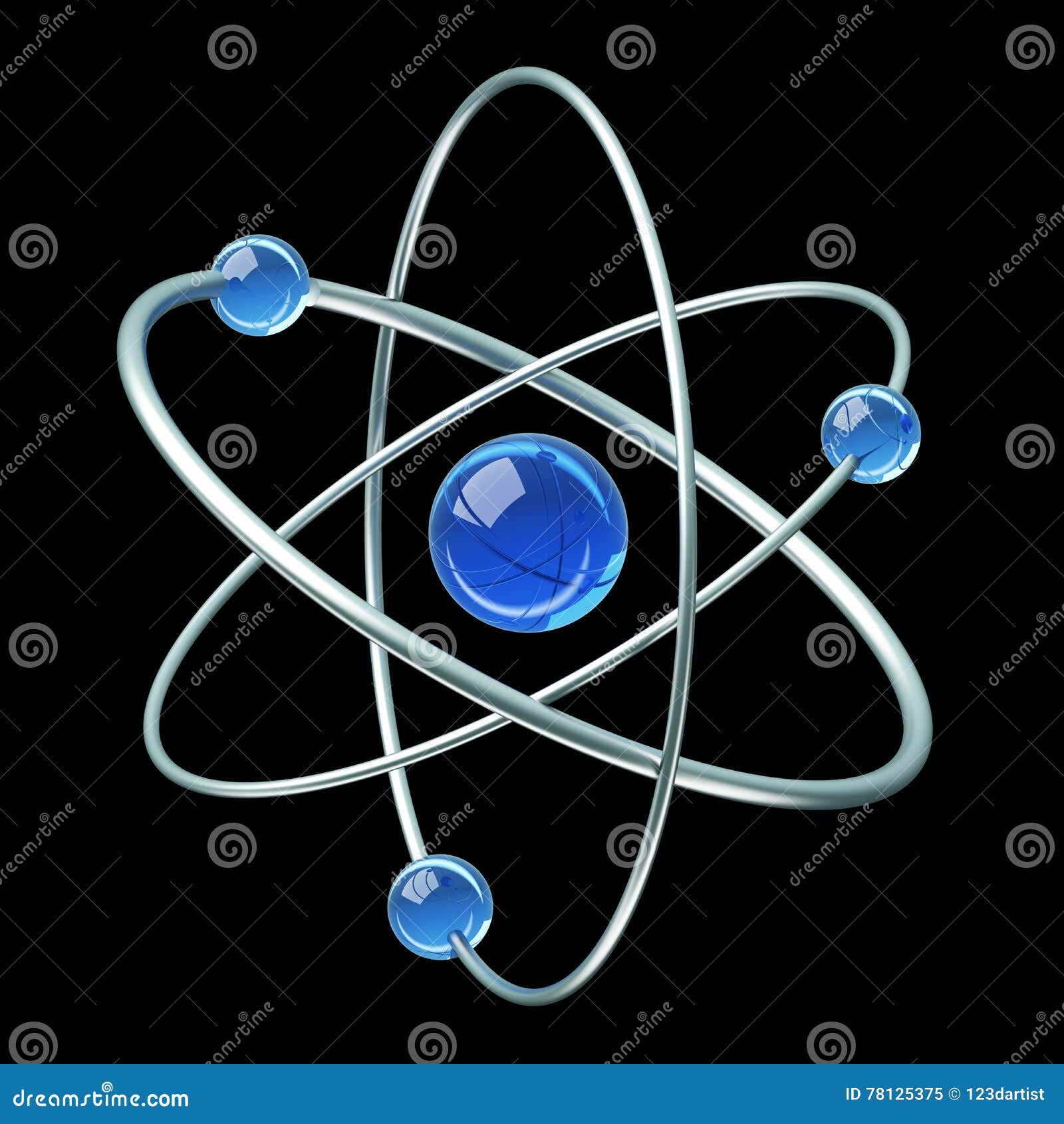 Orbitaal Model Van Atoom - Fysica 3D Illustratie Stock Illustratie ...