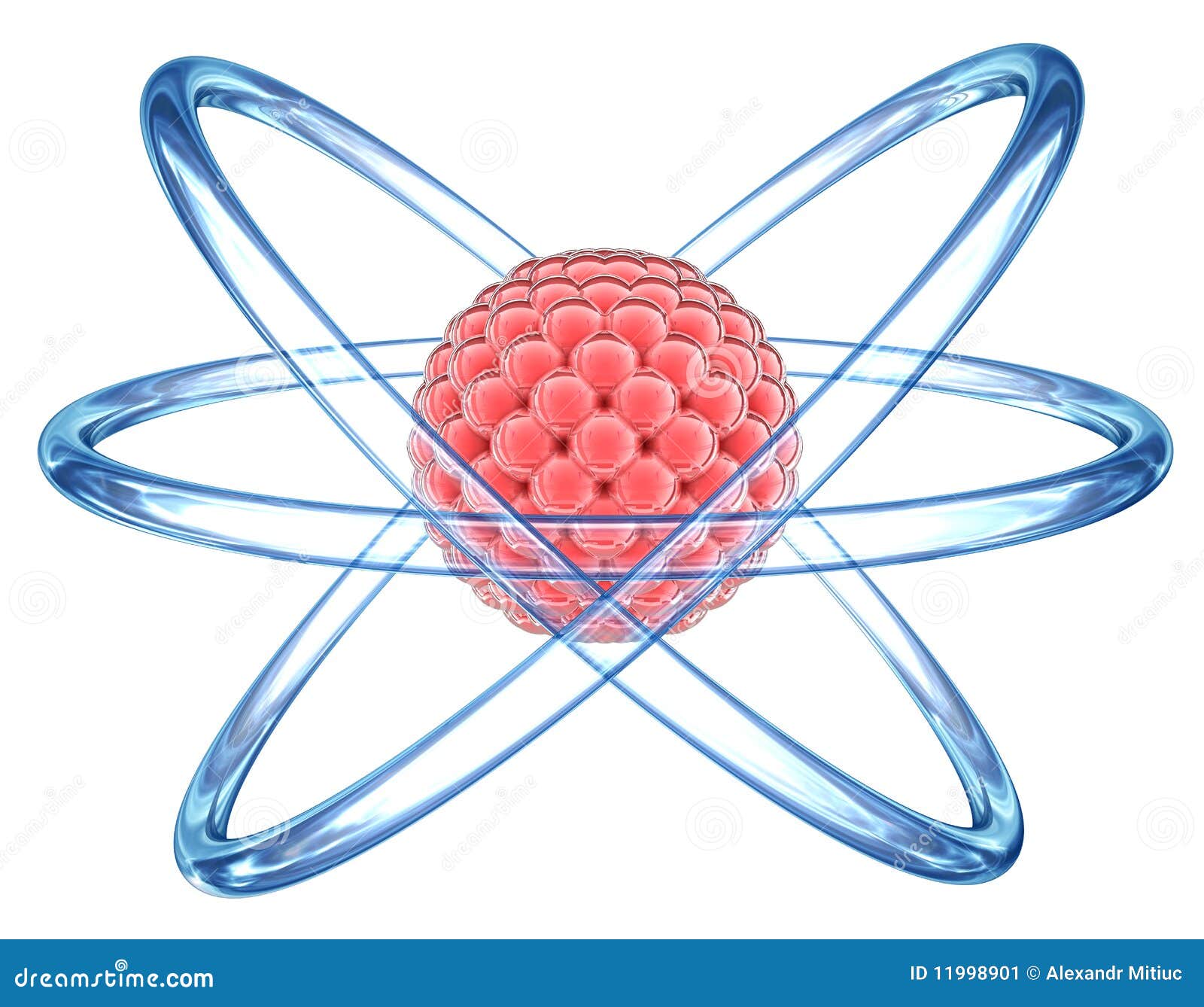 Orbital Atom Model - Elementary Particle Stock Illustration ...