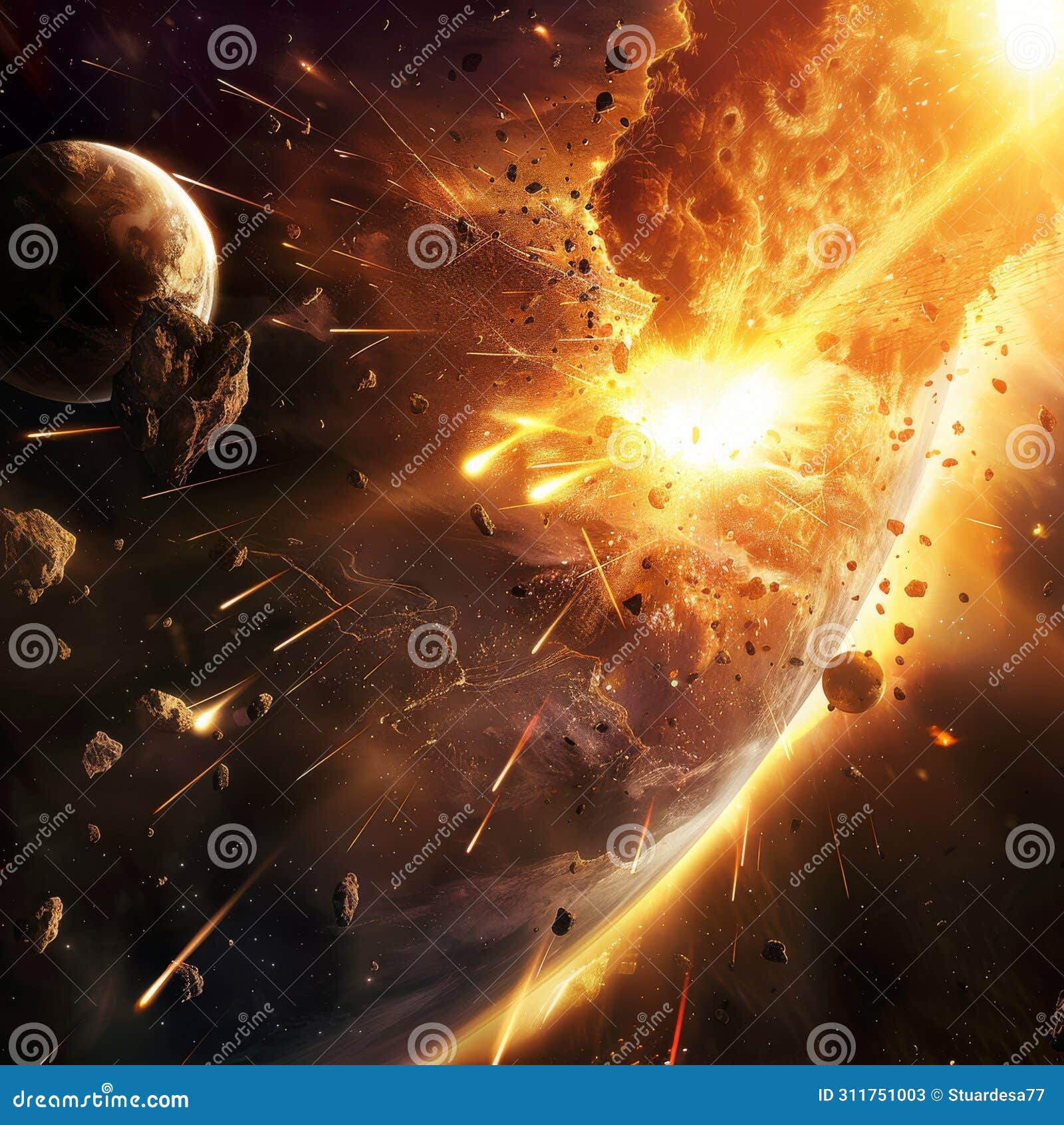 Orbital Chaos and Destruction Stock Image - Image of artistic, dynamic ...