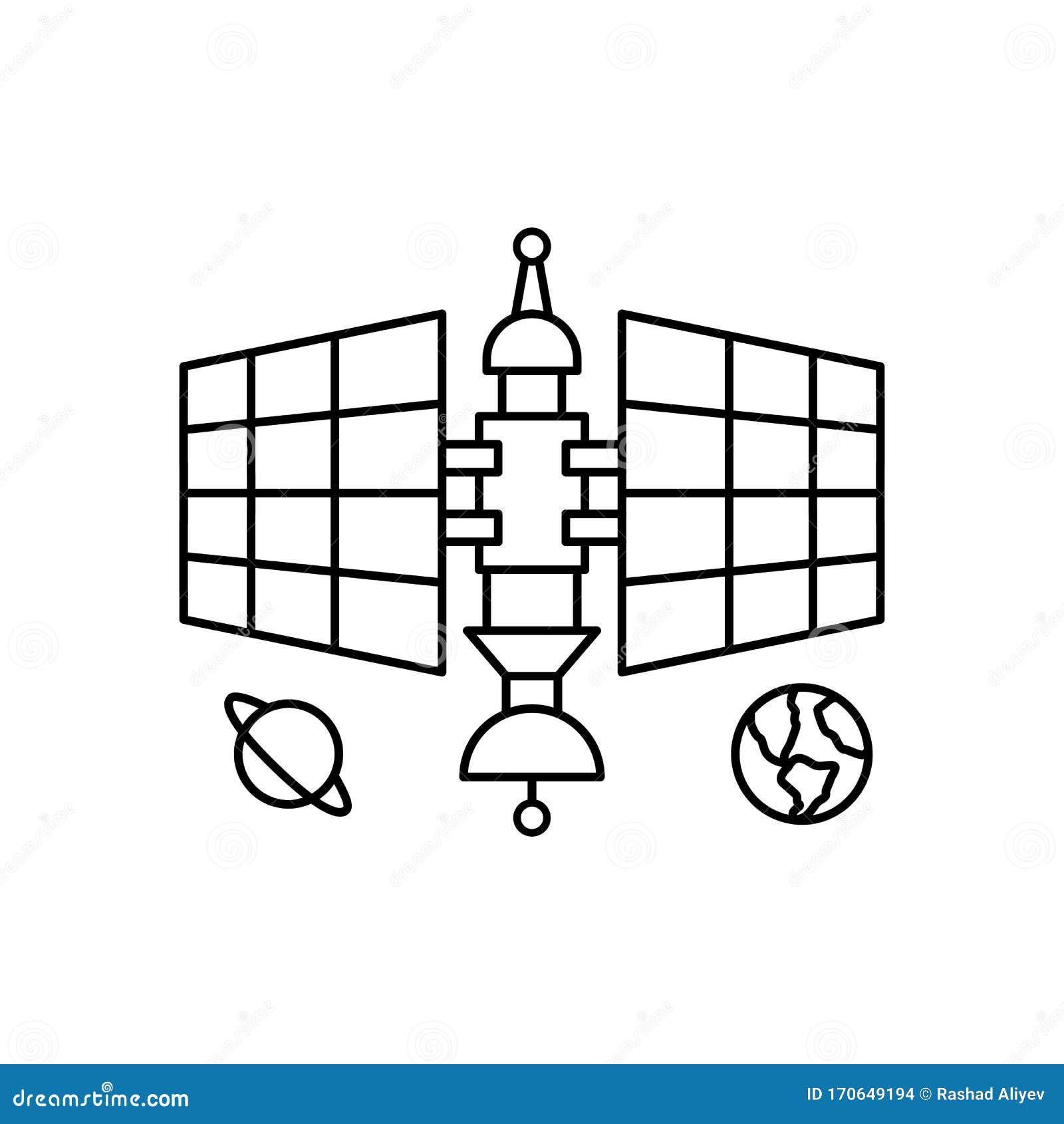 Orbital Colony Icon. Simple Line, Outline Vector Elements of Interplanetary Colonization Icons ...