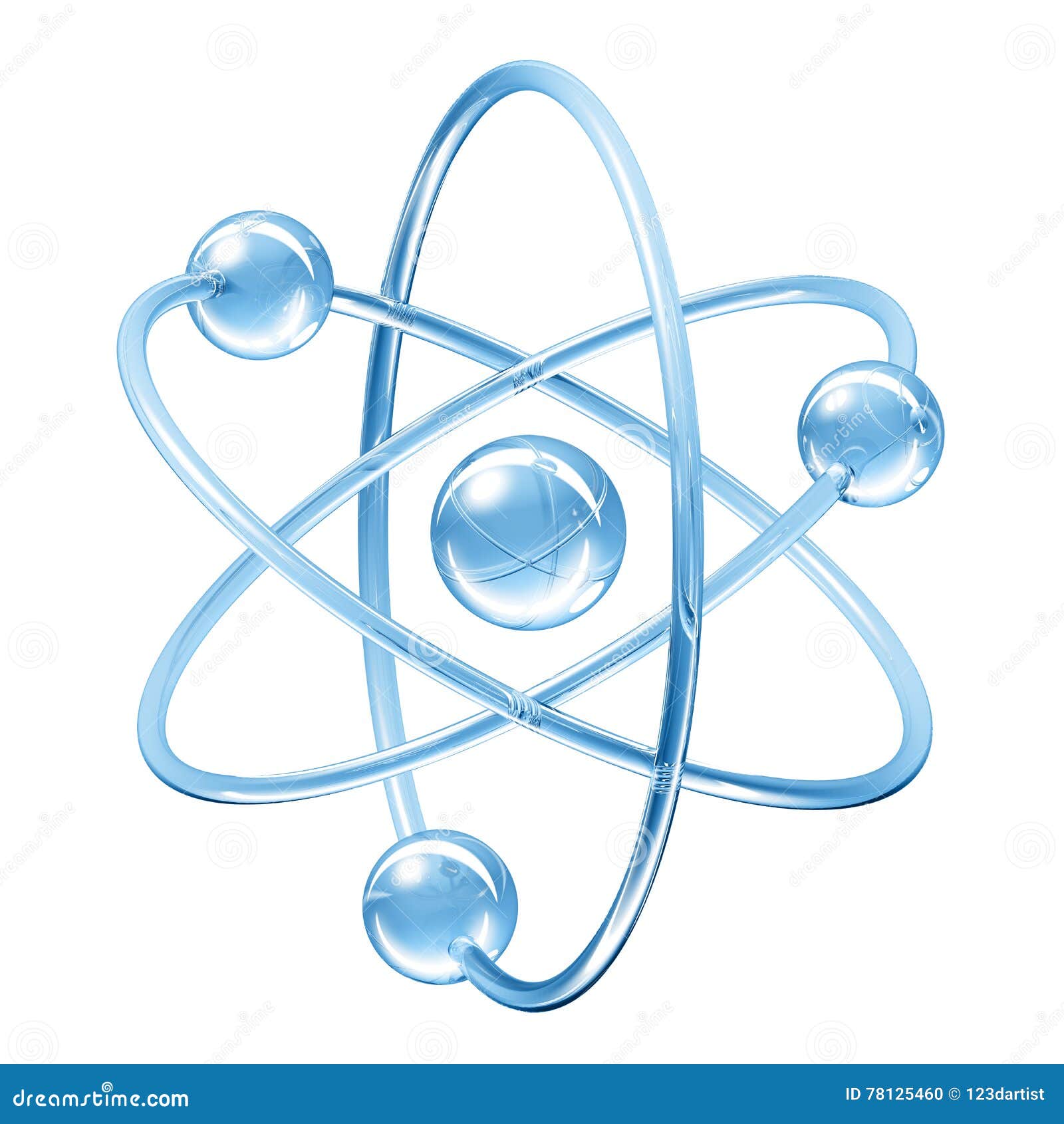 Orbital Model of Atom - Physics 3D Illustration Stock Illustration ...