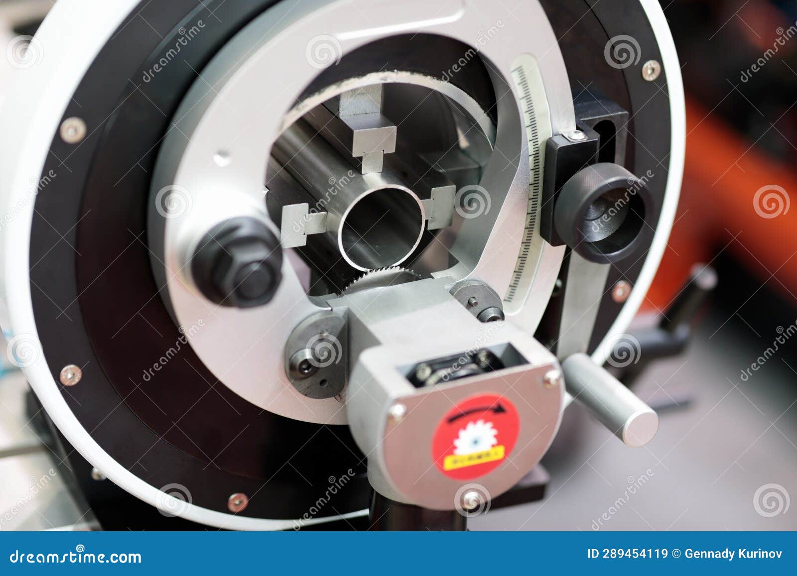 Orbital Pipe Cold Cutting Machine Close Up Stock Image - Image of ...