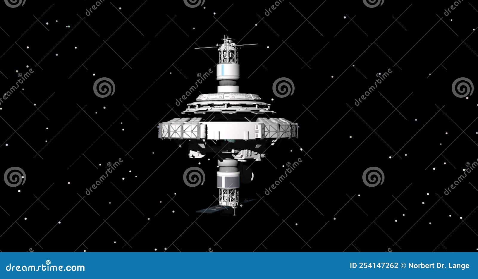 Orbital Station in the Infinity Stock Footage - Video of research, rotation: 254147262