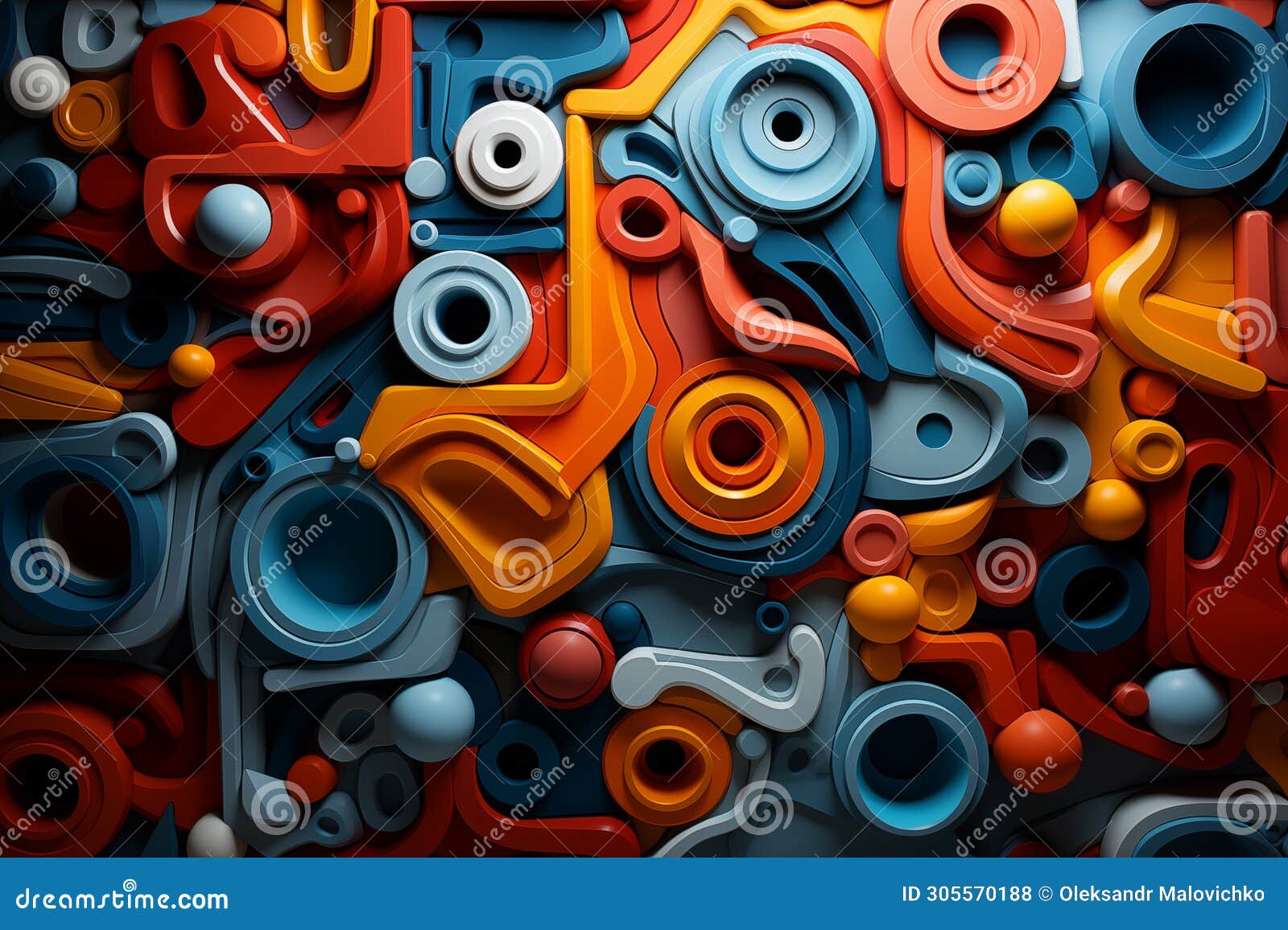 Orbital Swirls and Spheres Abstract Stock Photo - Image of motion, reds ...