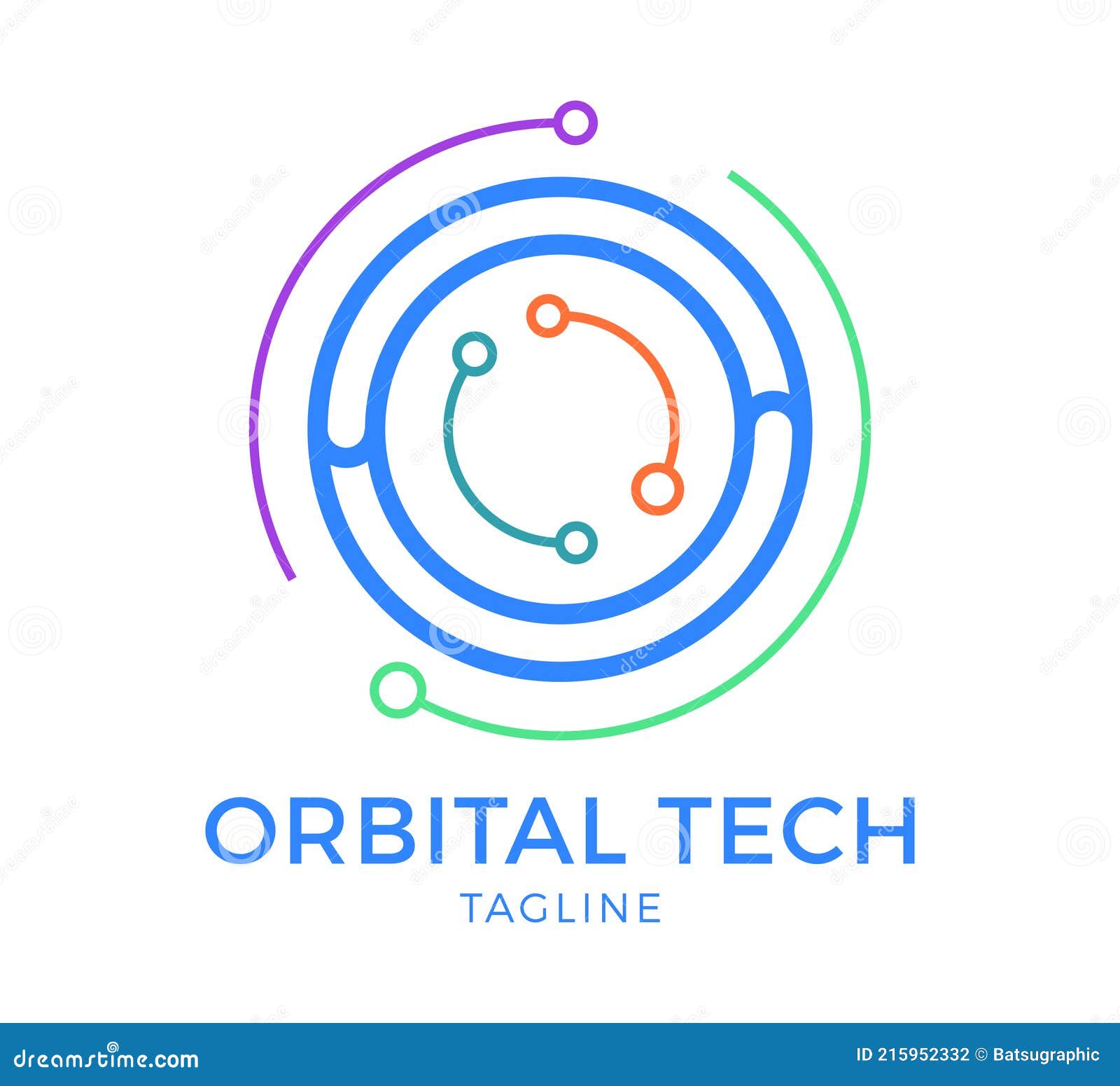 Orbital Tech Vector Logo Template Design Stock Vector - Illustration of ...
