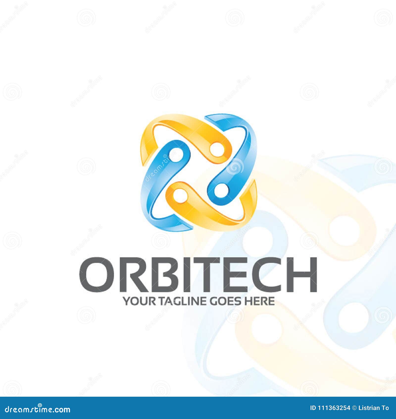 Orbitech - logo template editorial stock image. Illustration of element ...