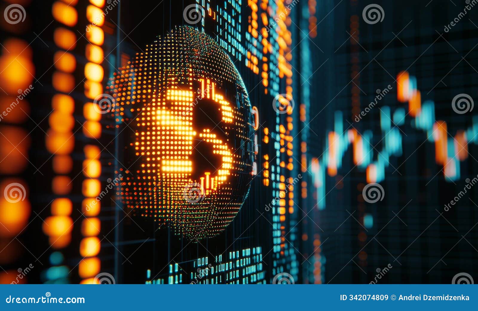 Orbiting Currency Symbols Represent the Shift in Global Trade Power on ...