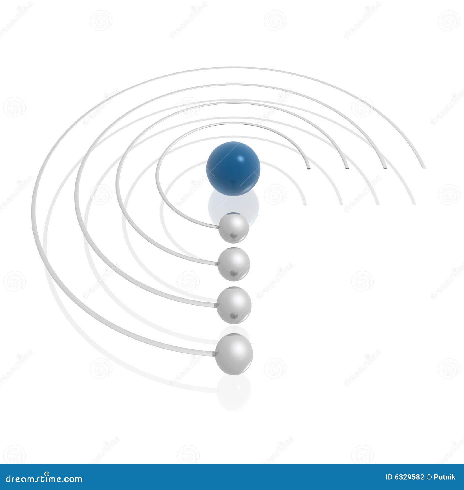 Orbiting spheres stock illustration. Illustration of component - 6329582