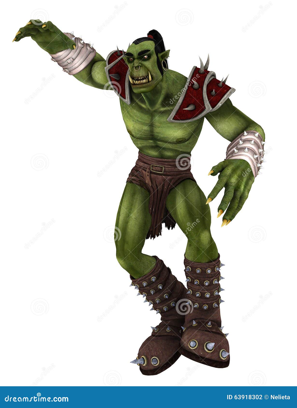 Orc Monster 2 stock illustration. Illustration of fantasy - 63918302