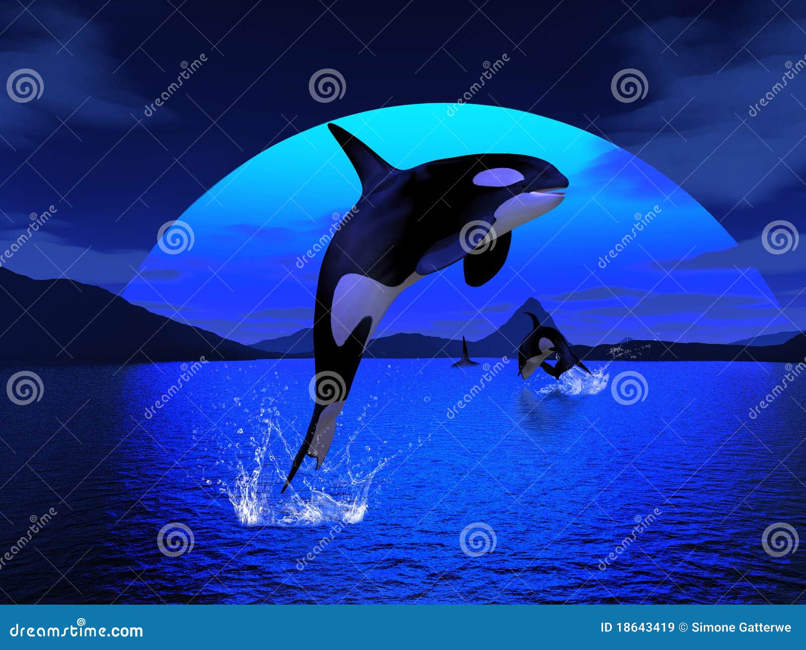Orca 1 stock illustration. Illustration of cloudy, white - 18643419