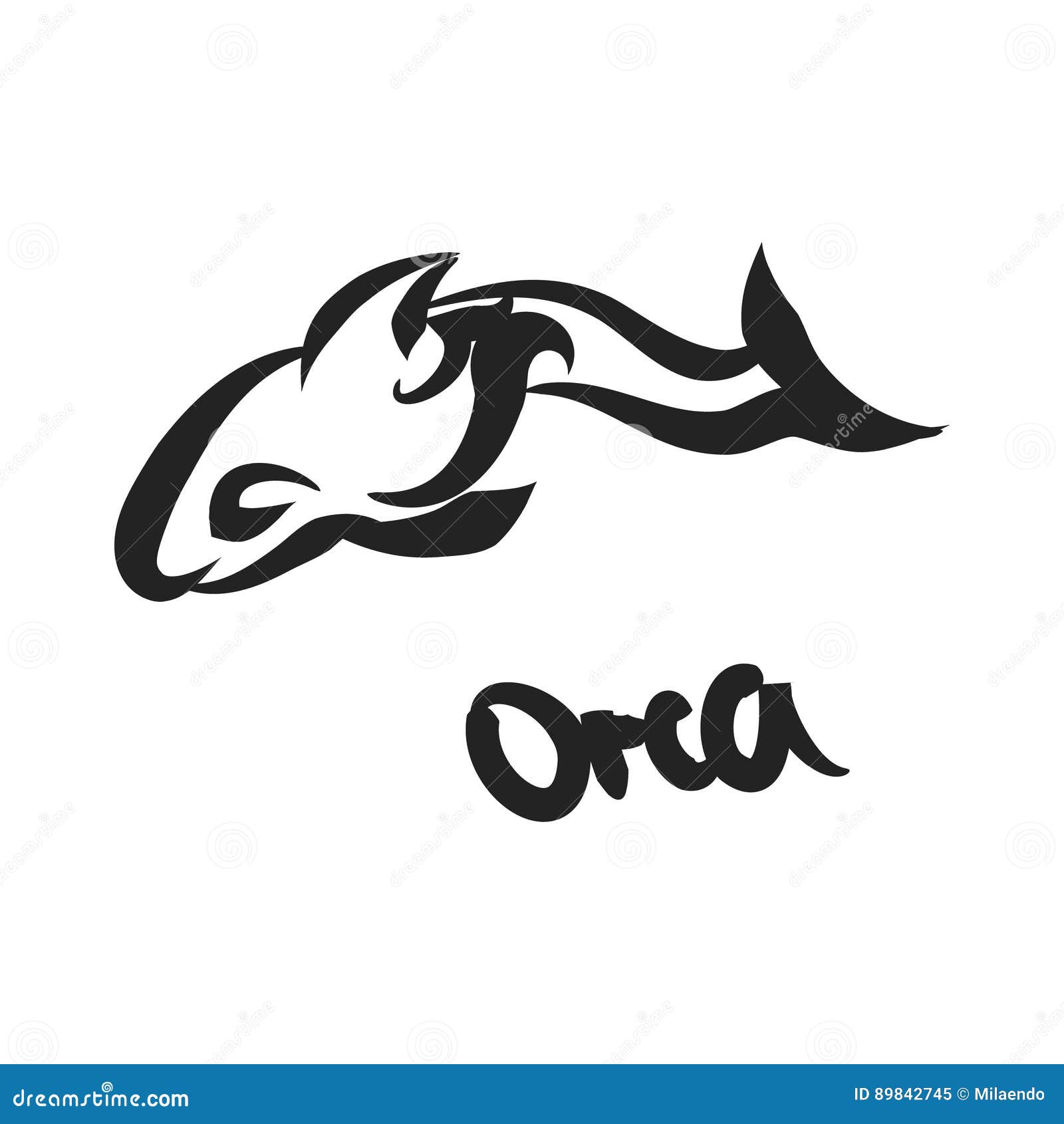 Orca - abstract sample stock vector. Illustration of isolated - 89842745