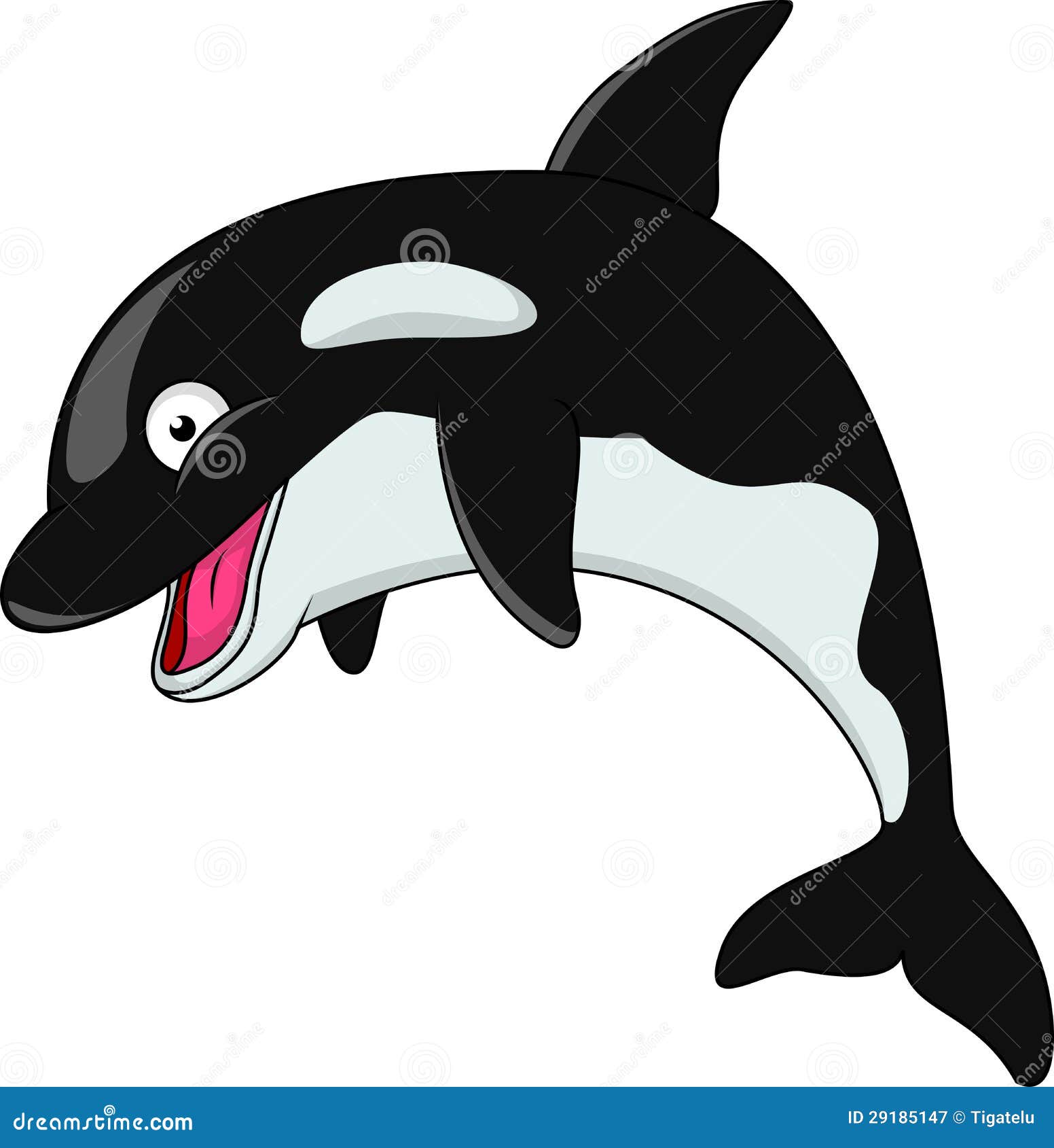 Orca cartoon stock vector. Illustration of aquatic, cartoon - 29185147