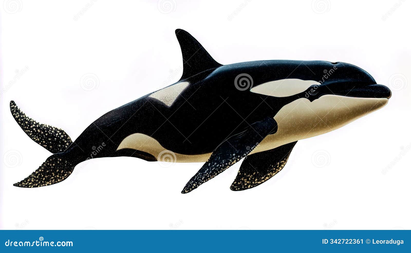 An Orca (killer Whale) Isolated on a White Background Stock ...