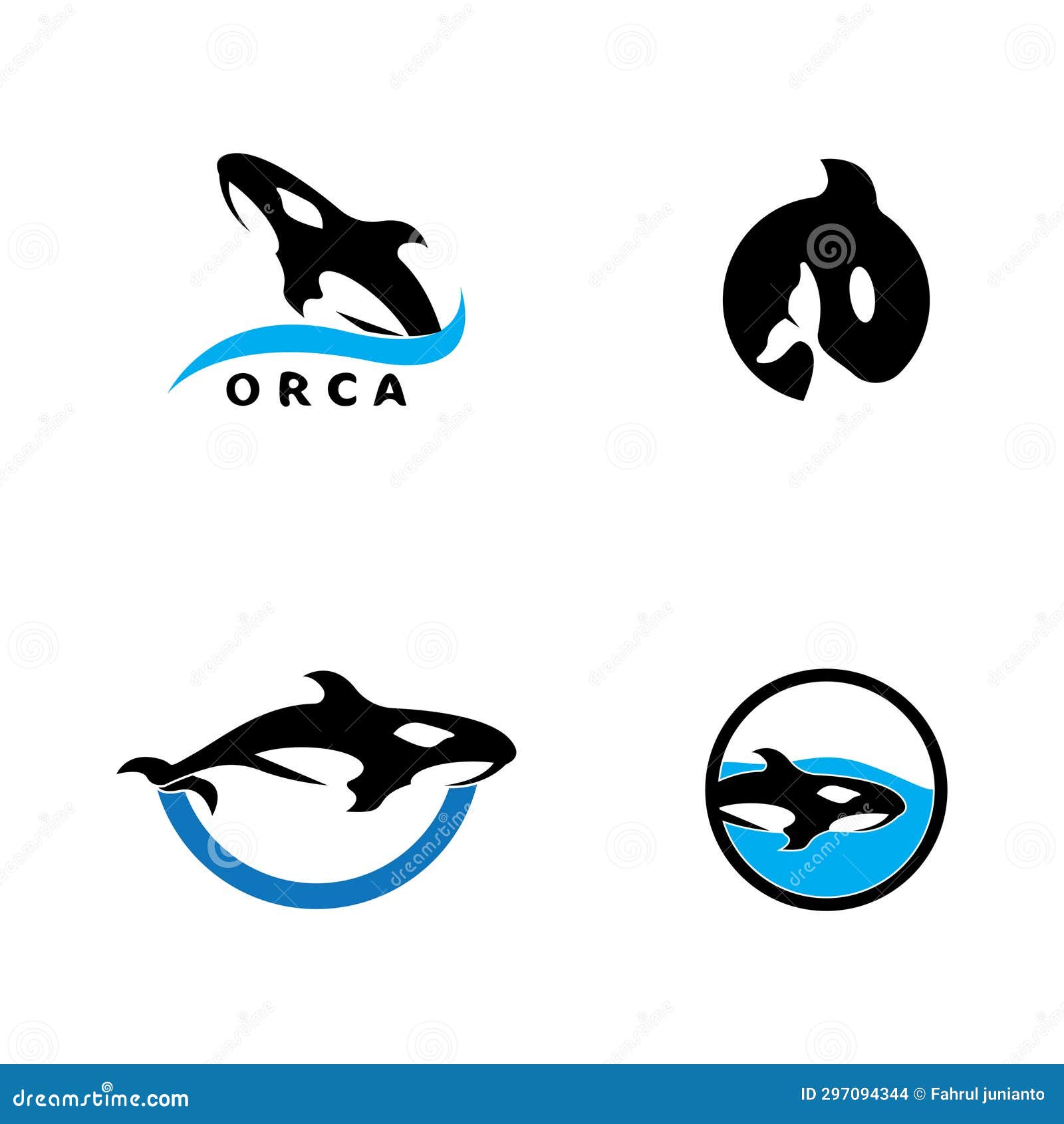 Orca Icon and Symbol Vector Template Illustration Stock Vector ...