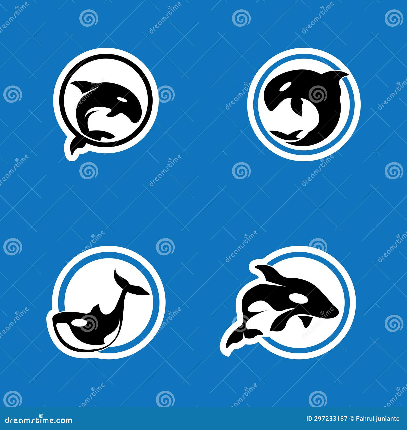 Orca Icon and Symbol Vector Template Illustration Stock Vector ...