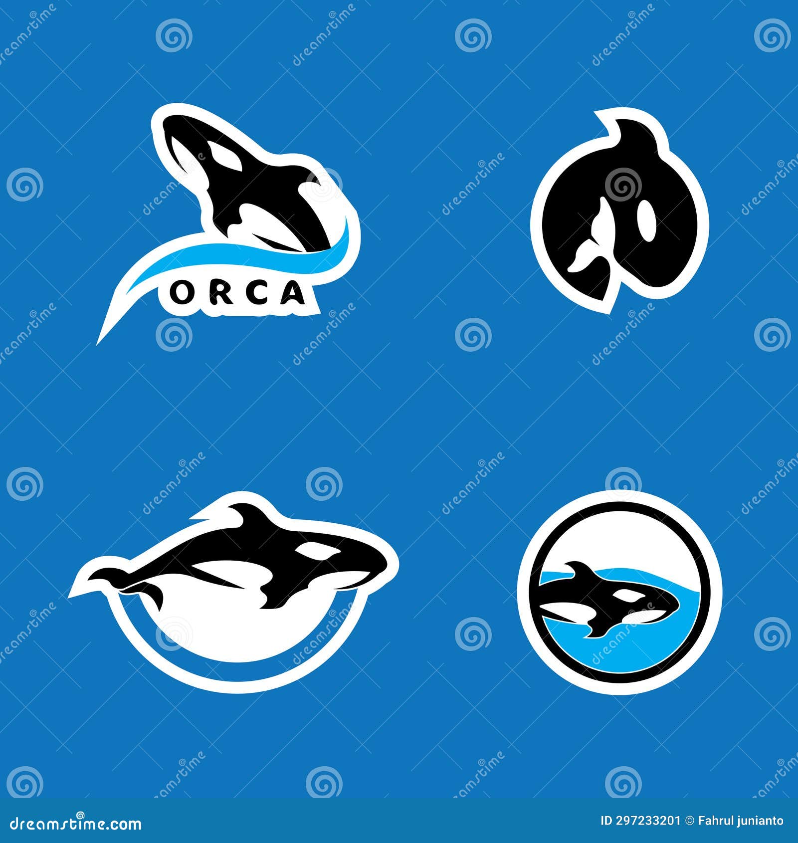 Orca Icon and Symbol Vector Template Illustration Stock Vector ...