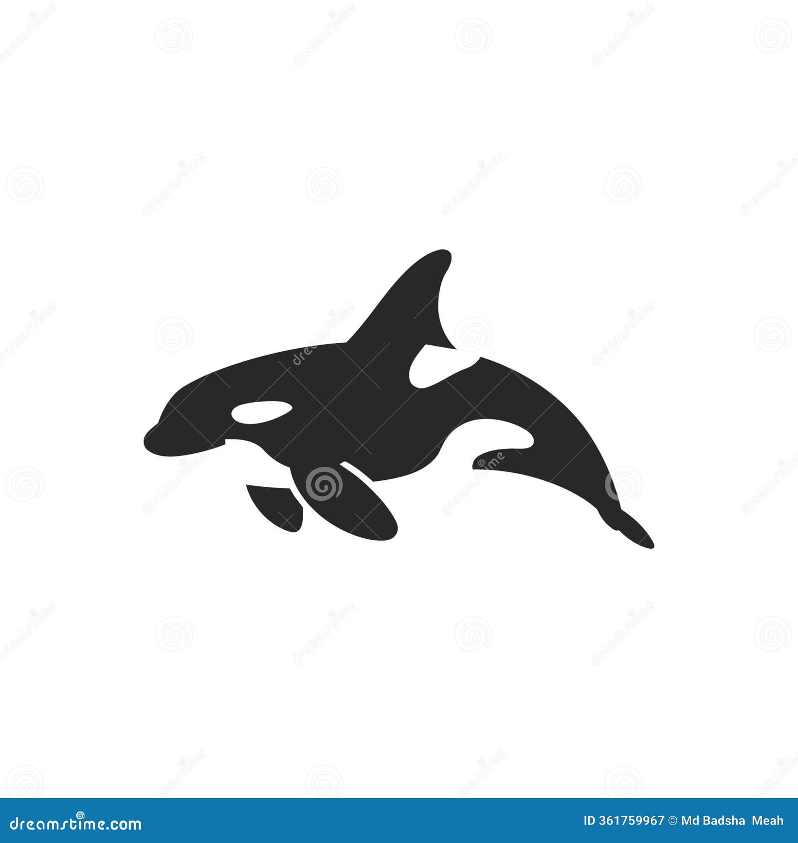 Orca Icon stock vector. Illustration of marine, orca - 361759967