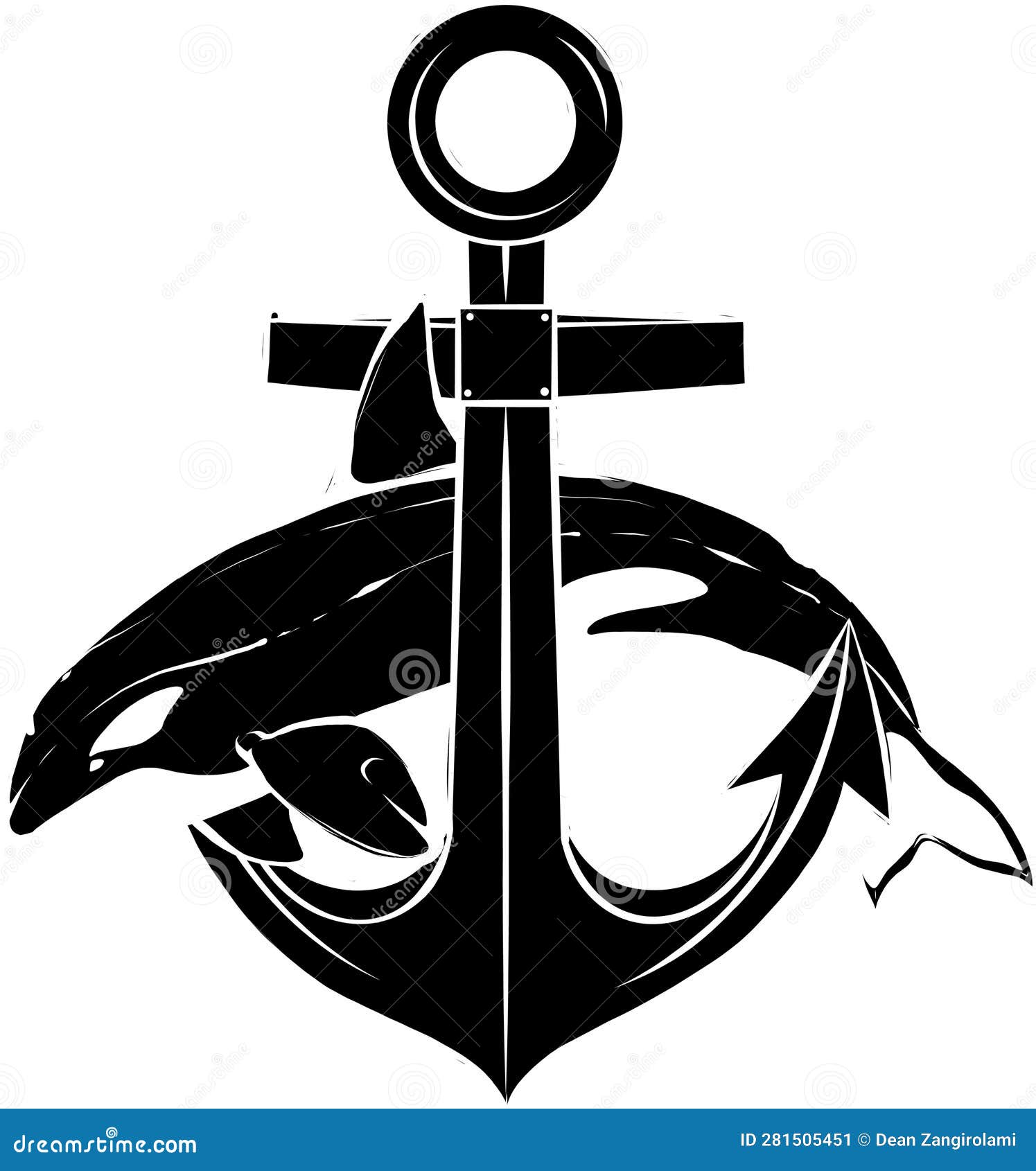 Vector Black Silhouette of Orca Logo Killer Whale Design Stock Vector ...