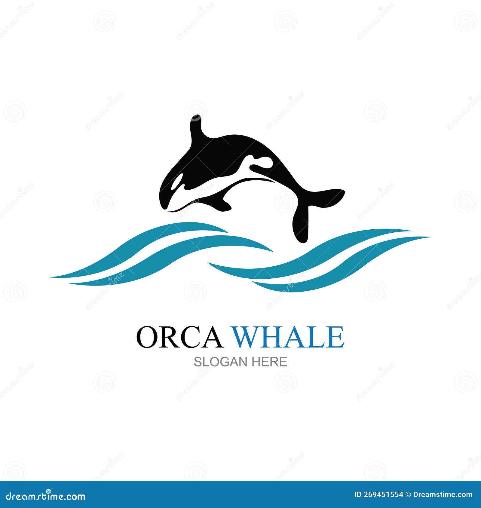 Orca Logo Vector Illustration on Trendy Design Stock Vector ...