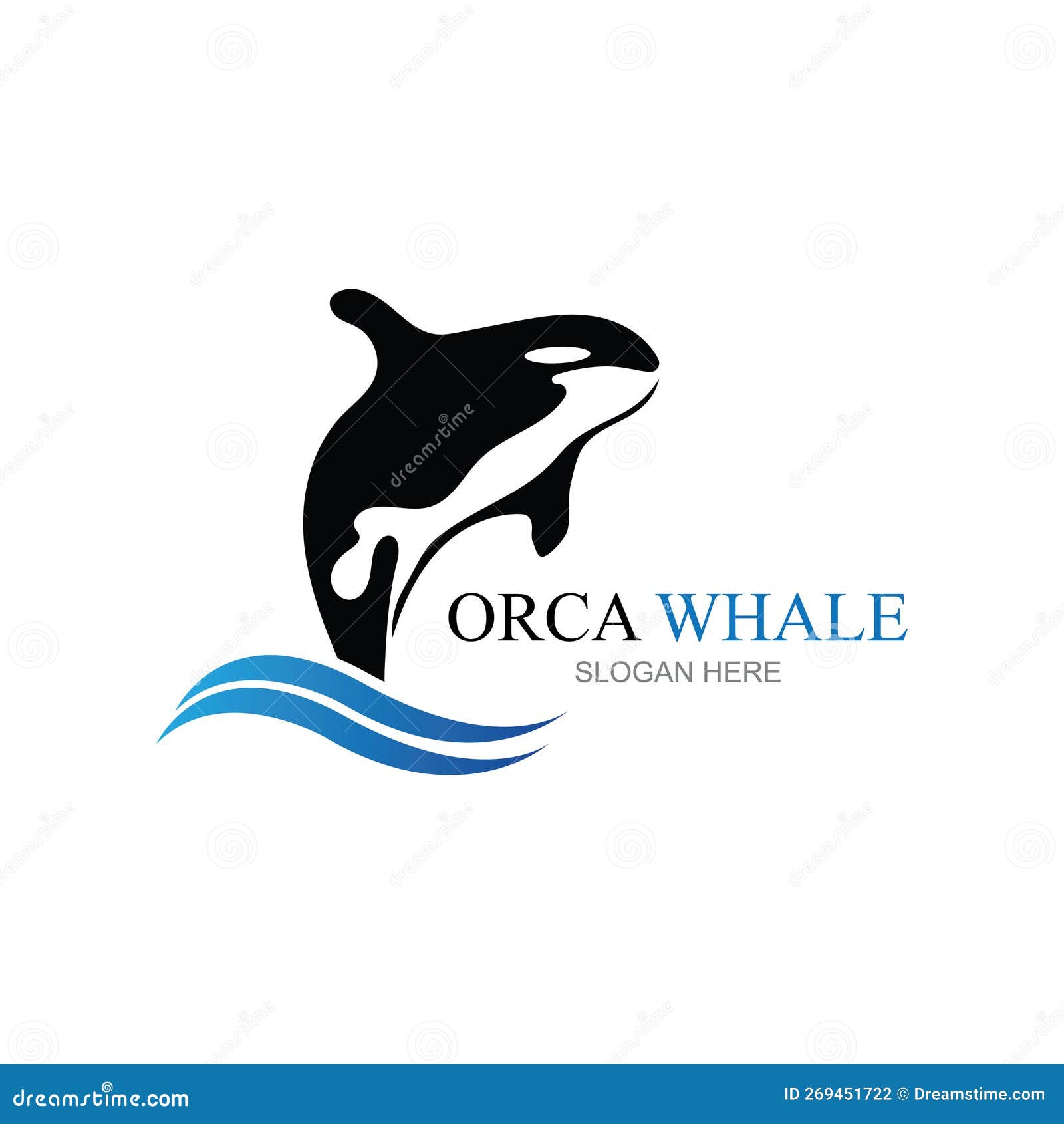 Orca Logo Vector Illustration on Trendy Design Stock Vector ...