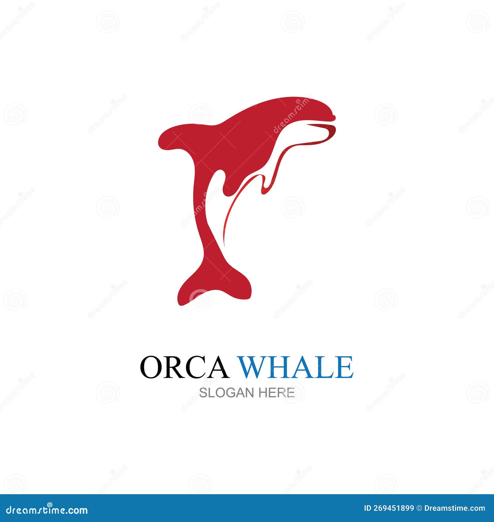 Orca Logo Vector Illustration on Trendy Design Stock Vector ...