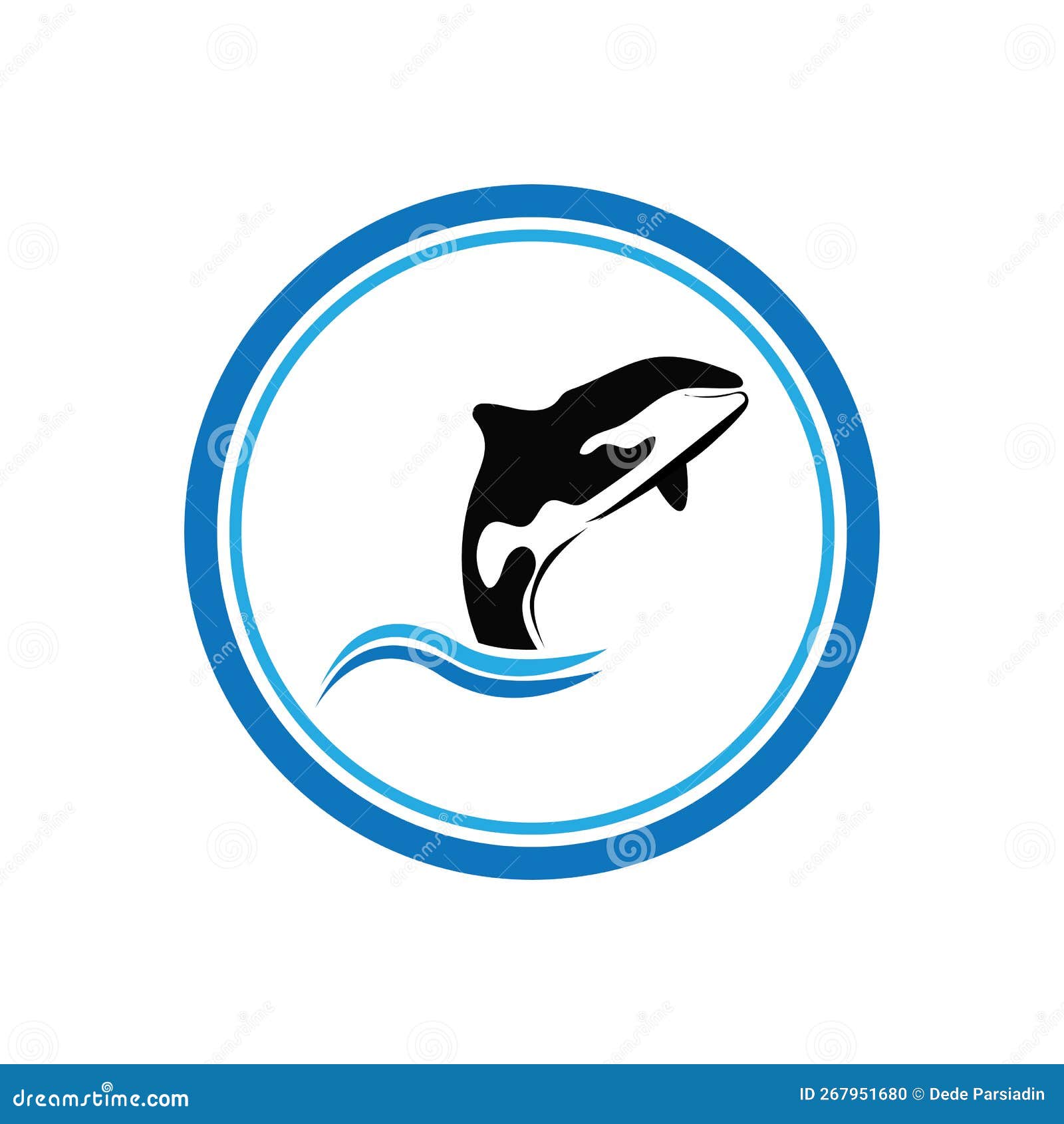 Orca Logo Vector Illustration on Trendy Design Stock Vector ...