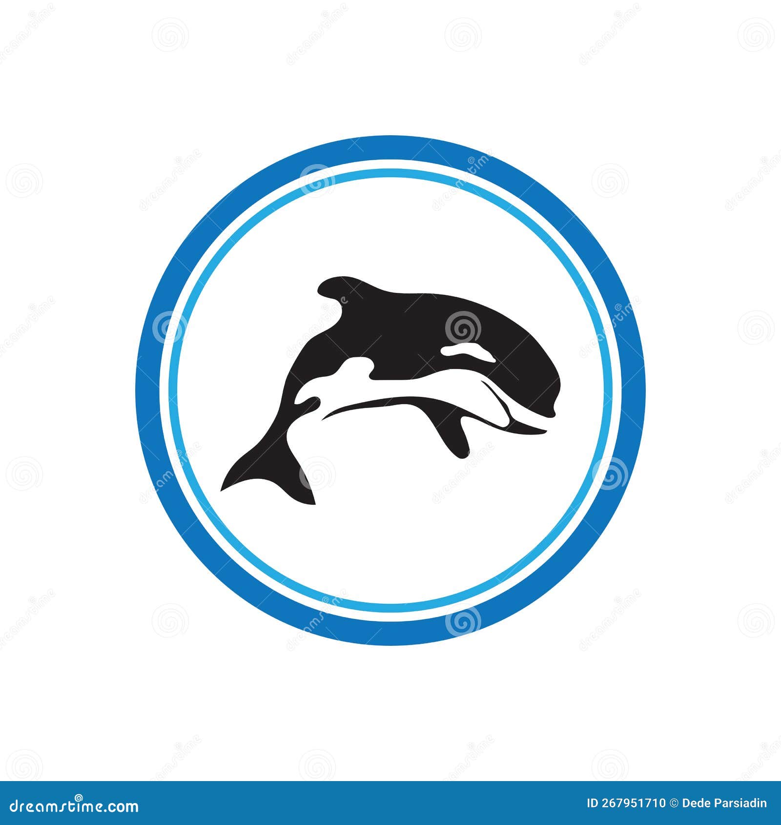 Orca Logo Vector Illustration on Trendy Design Stock Vector ...